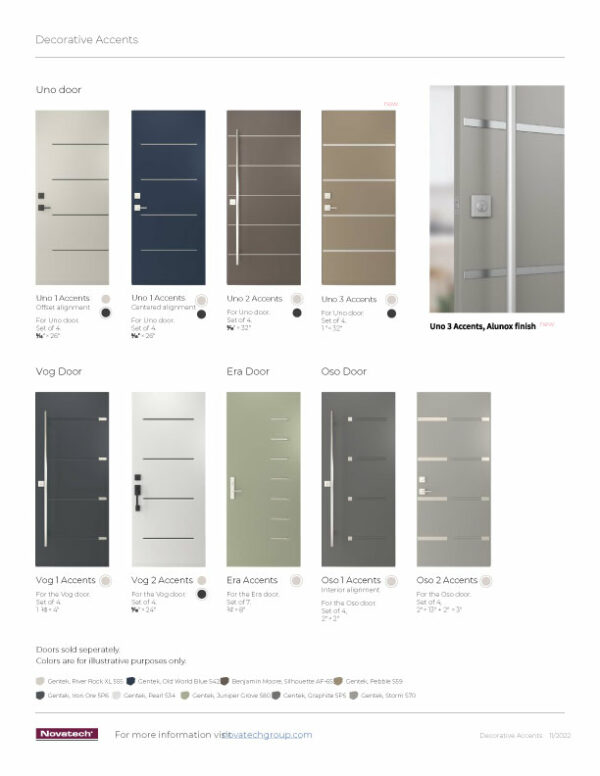 Uno 1 Accents Offset Contemporary Steel Exterior Door – Doors Direct ...